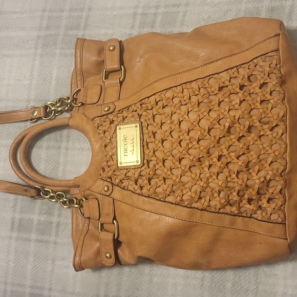 Nicole by Nicole Miller | Bags | Nicole By Nicole Miller Tan Shoulder ...